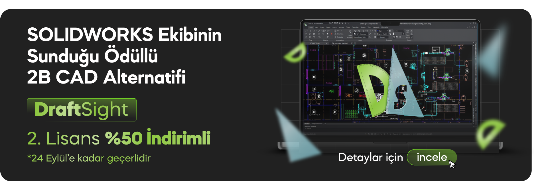 DraftSight 2B DWG DXF Çizim Yazılımı, 2D CAD - TEKYAZ